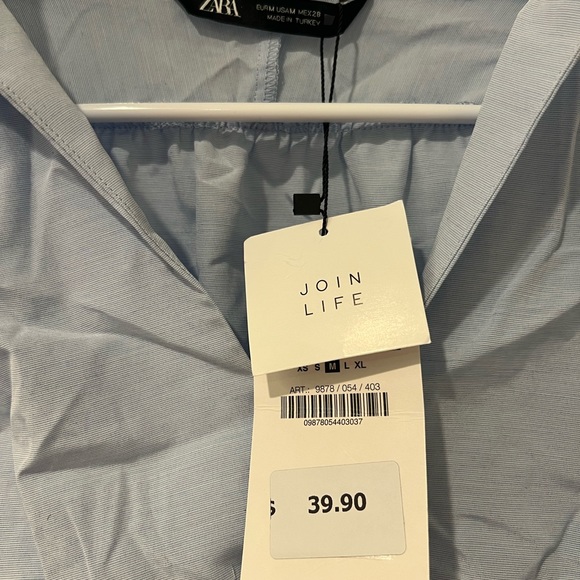 Zara | Dresses | Brand New With Tag Zara Sky Blue Shirtdress | Poshmark